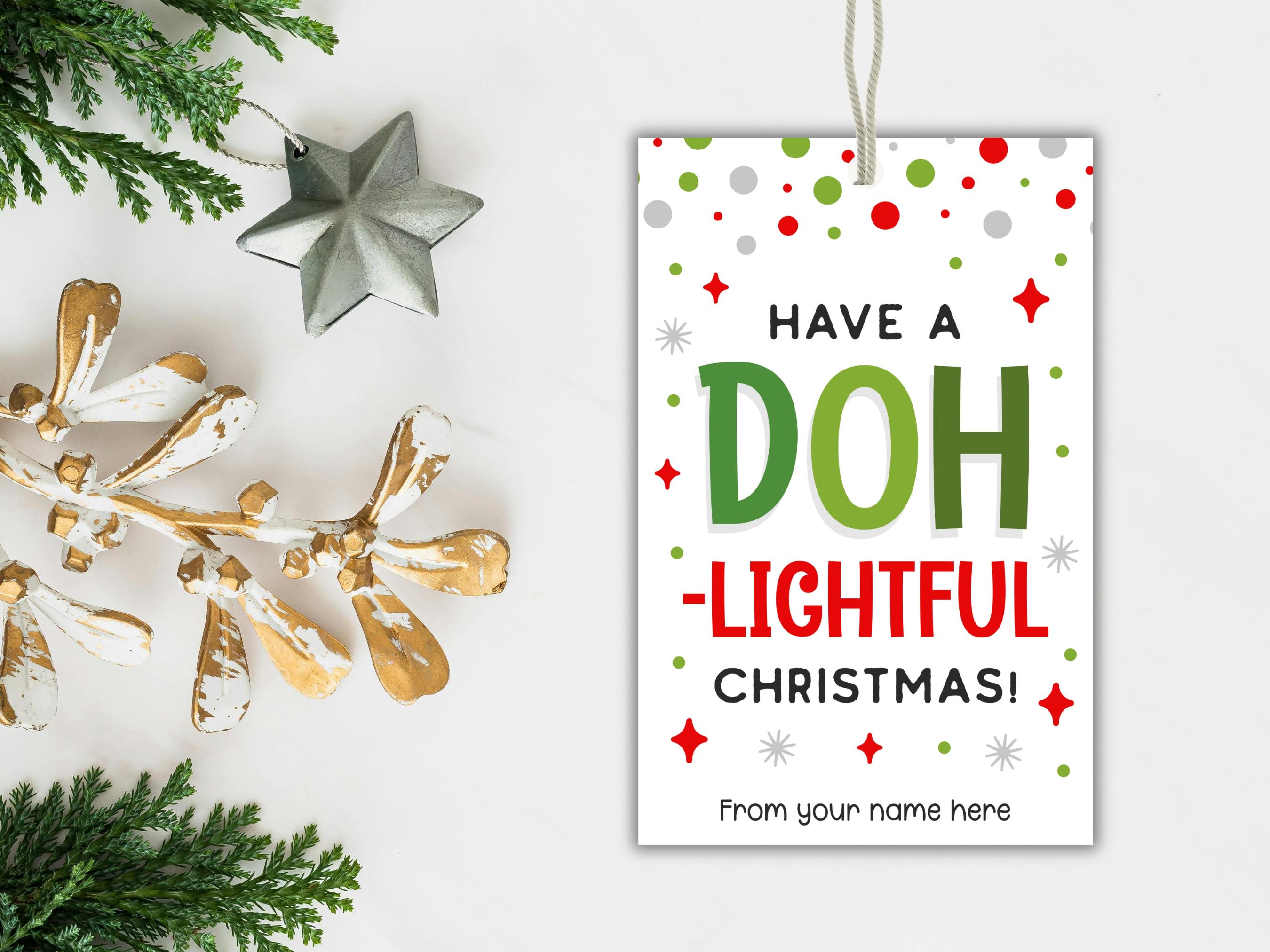 Christmas Play Dough Tag Printable / Dohlightful Christmas Tag ...