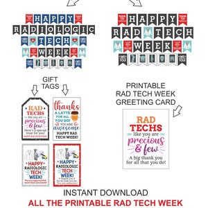 Rad Tech Week Gifts Tag Printable / Rad Tech Week Stickers Printable ...