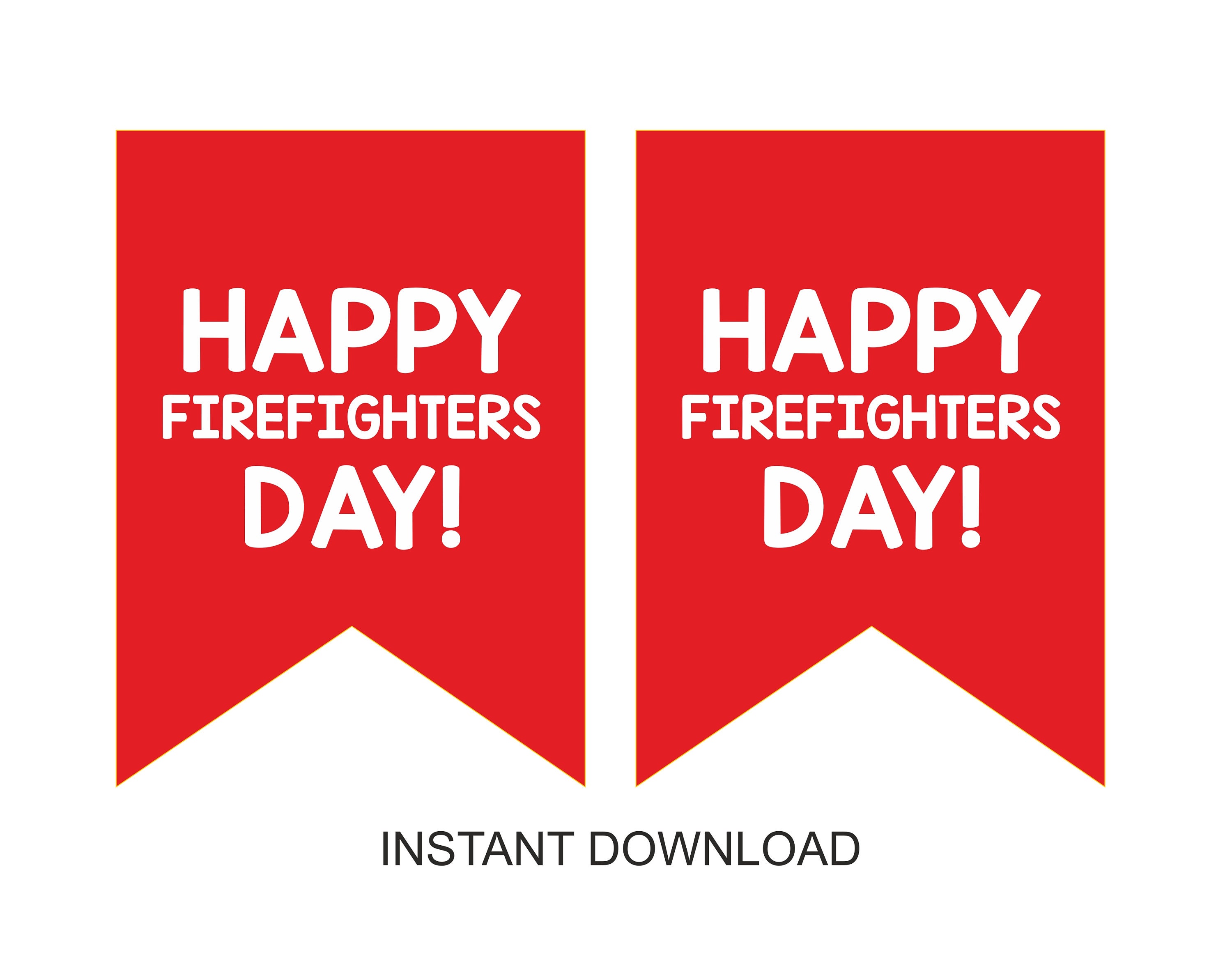 Firefighter Thank You Banner Printable / Thank You - Etsy