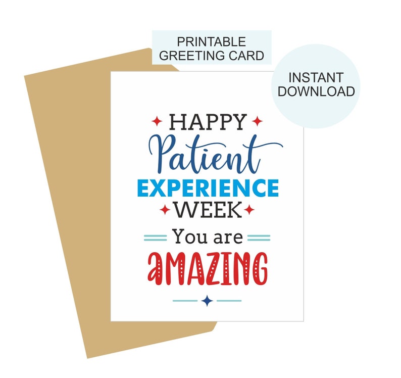 Patient Experience Week Card Printable / Patient Experience - Etsy