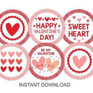 Valentine Cupcake Topper Printable / Valentine Cupcake Toppers ...