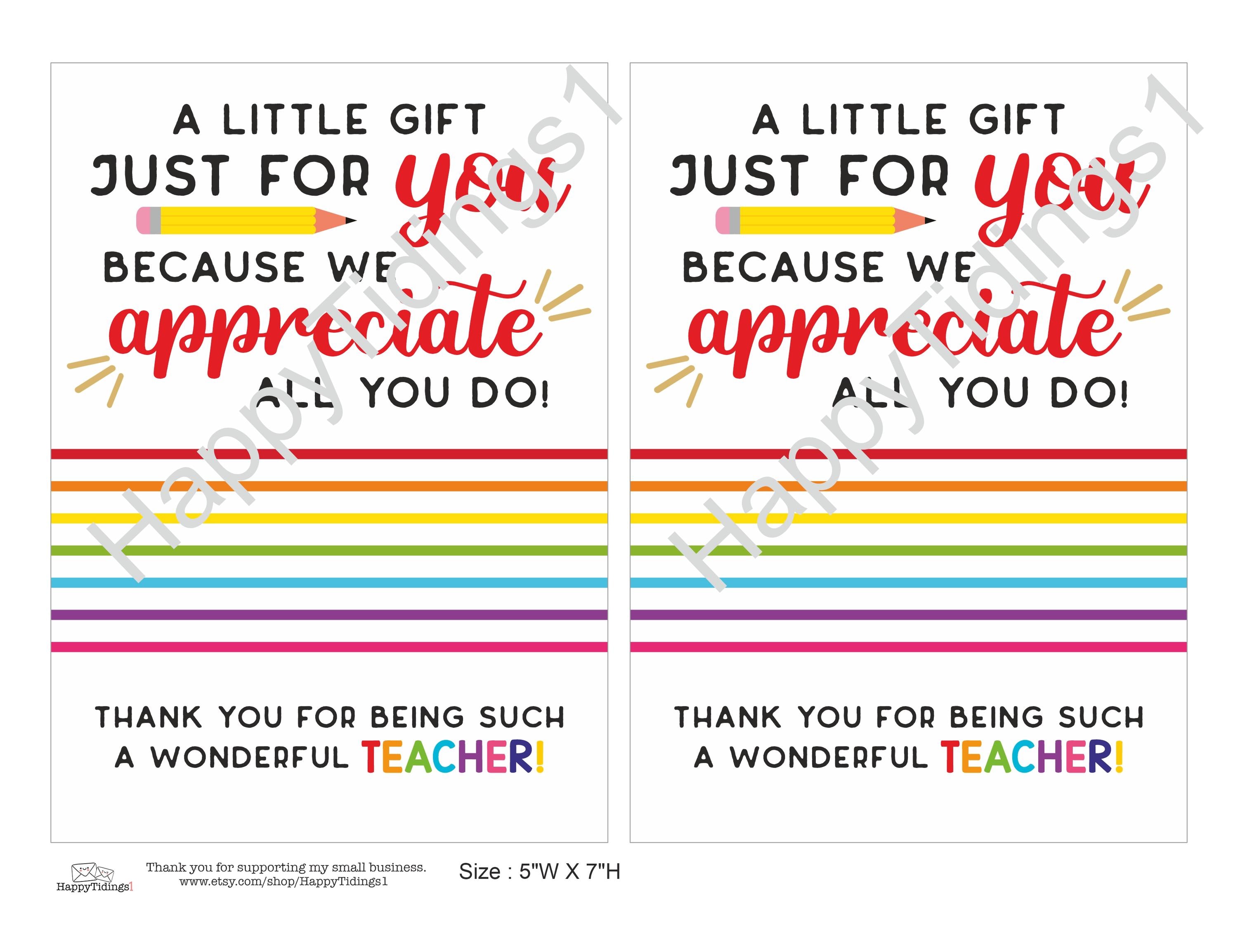 Editable Teacher Appreciation Gift Card Holder Printable / Teacher ...