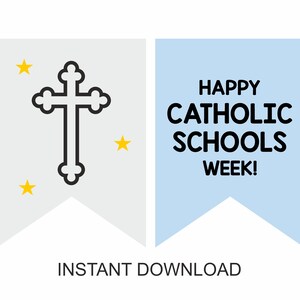 Catholic Schools Week Banner Printable / Catholic School Week Bulletin ...
