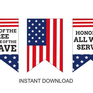 Thank You Veterans Banner Printable / Veterans Day Banner / Veterans ...