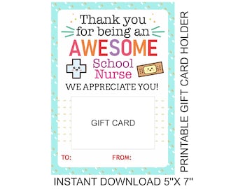 School Nurse Card Printable / National School Nurse Day Card / School ...