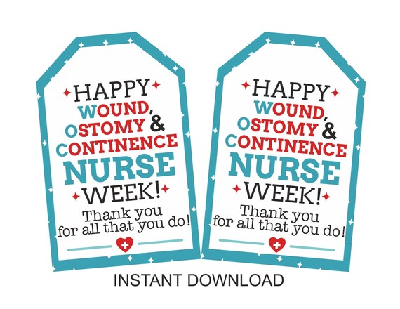 WOC Nurse Week Gift Tags Printable / WOC Nurses Week Gift Tag | Etsy