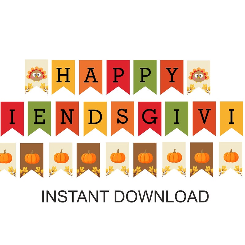 Printable Friendsgiving Banner - Etsy