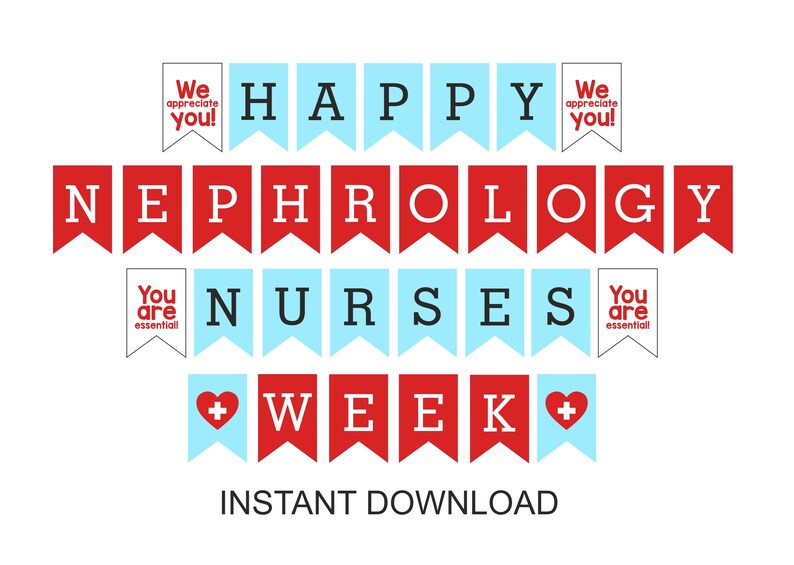 Nephrology Nurse Week Banner Printable / Nephrology Nurses - Etsy