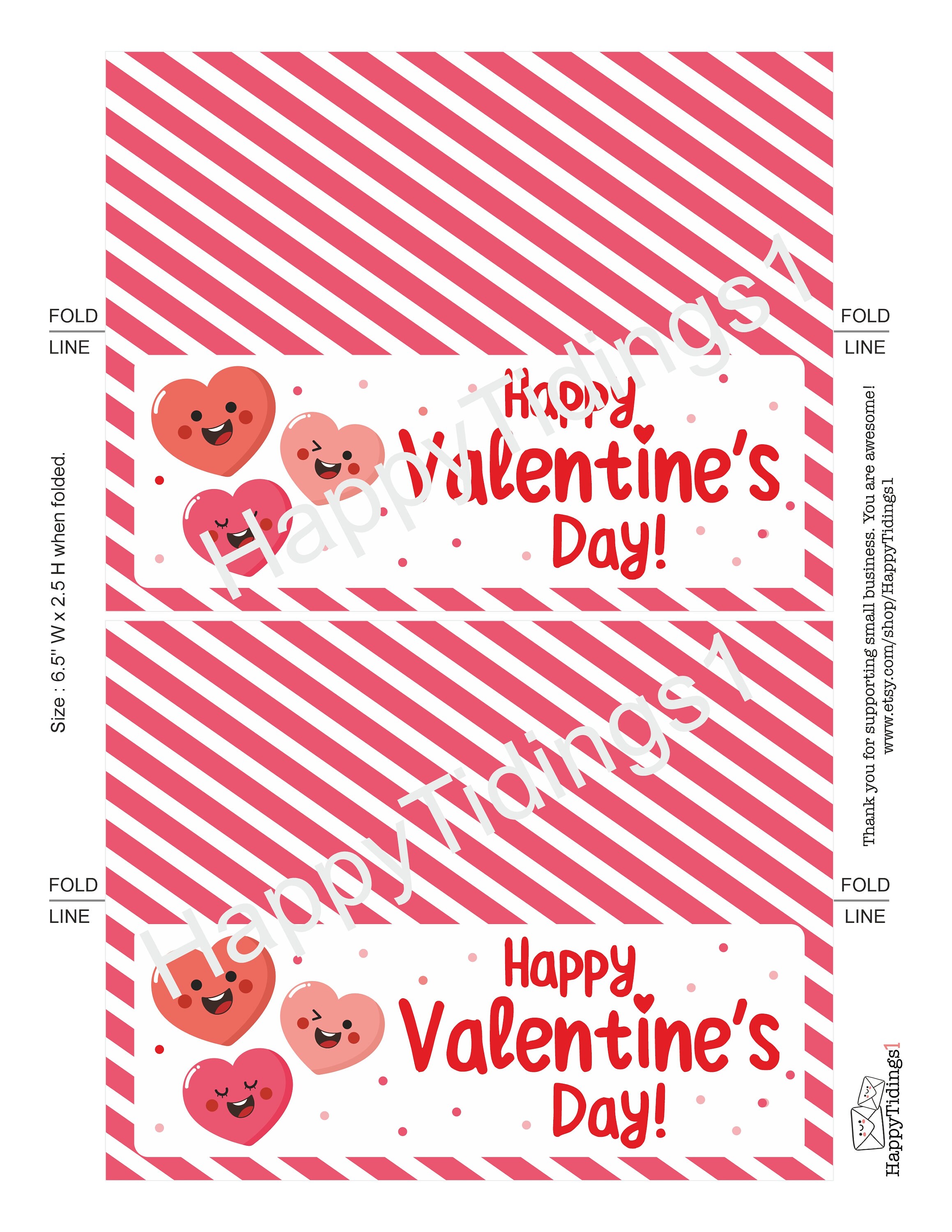 Happy Valentine's Day Bag Toppers Printable / Valentine Bag Toppers / 2 ...