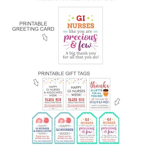 GI Nurse Week Tag Printable / GI Nurses Week Tag / GI Nurse ...