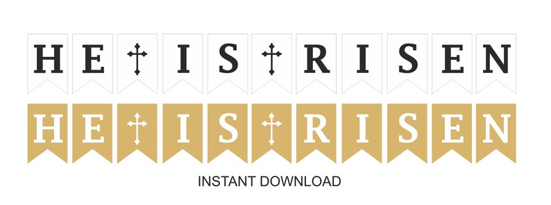 He is Risen Banner Printable / He is Risen Printable / He is - Etsy