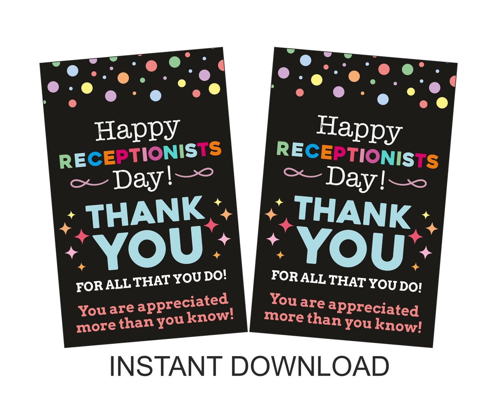 Receptionists Day Gift Tag Printable / Receptionist - Etsy