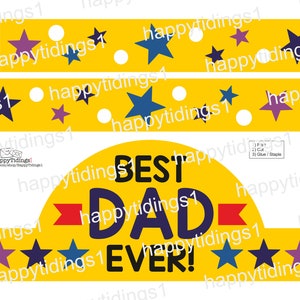 Happy Fathers Day Crown Printable / Fathers Day DIY Gifts / Best Dad ...