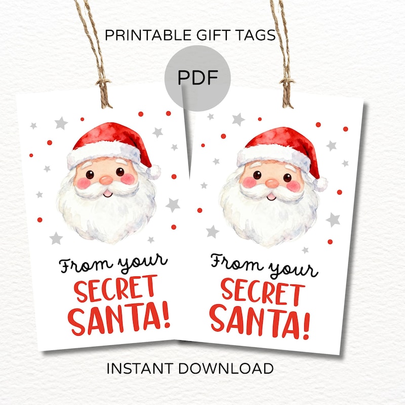 Secret Santa Sticker - Etsy