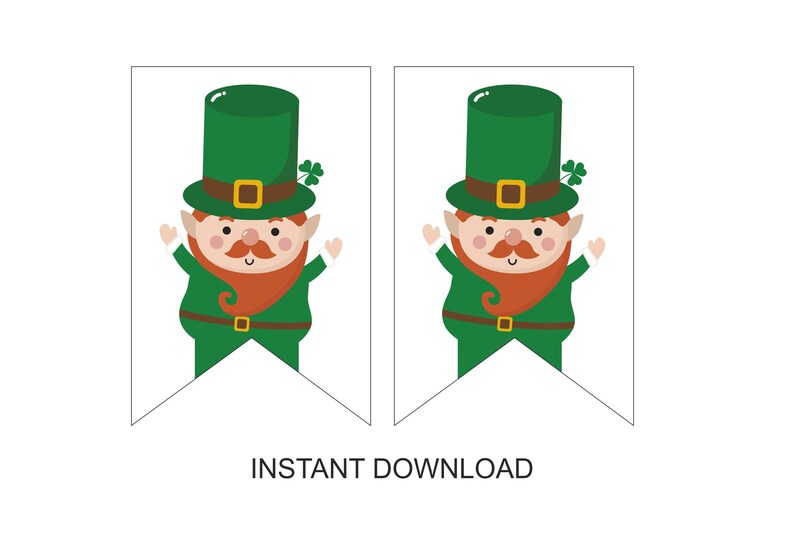 Happy St. Patrick's Day Banner Printable / St. Patrick's Day Banner ...