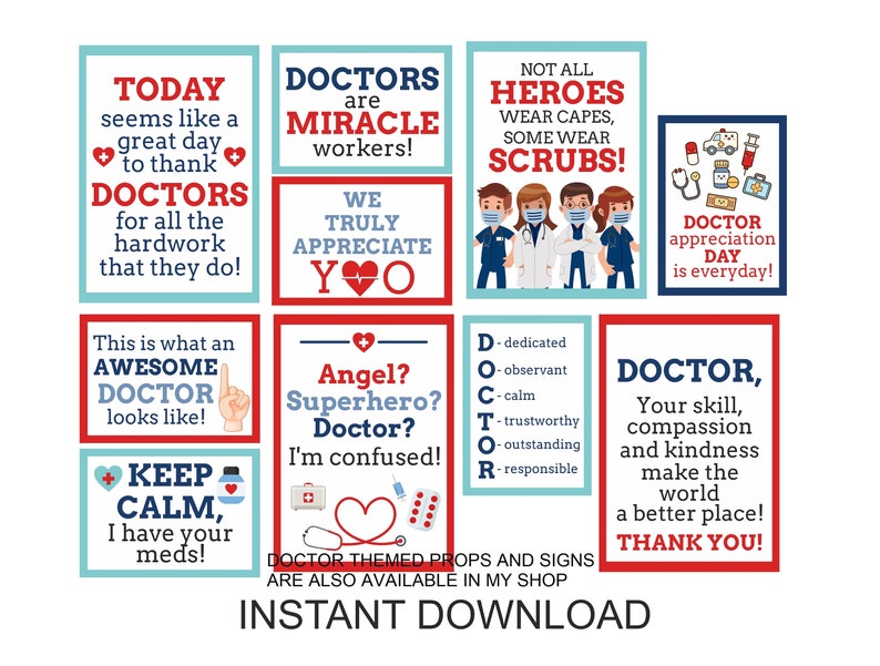 Printable Happy Doctor's Day Banner / Printable | Etsy