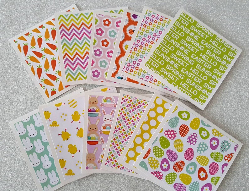 Mini Easter Cards / Mini Spring Cards / Easter Mini Cards / - Etsy