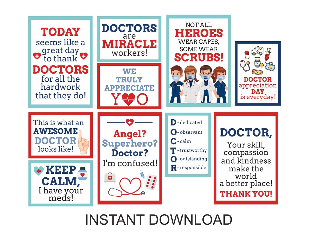 Doctor's Day Props Printable /printable Doctor Photo Props / Doctor's ...