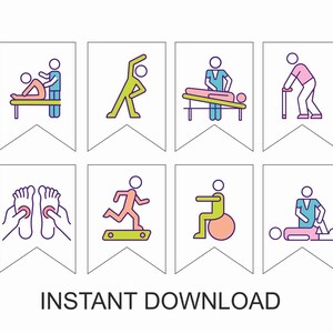 Physical Therapy Month Banner Printable / Physical Therapy Decorations ...