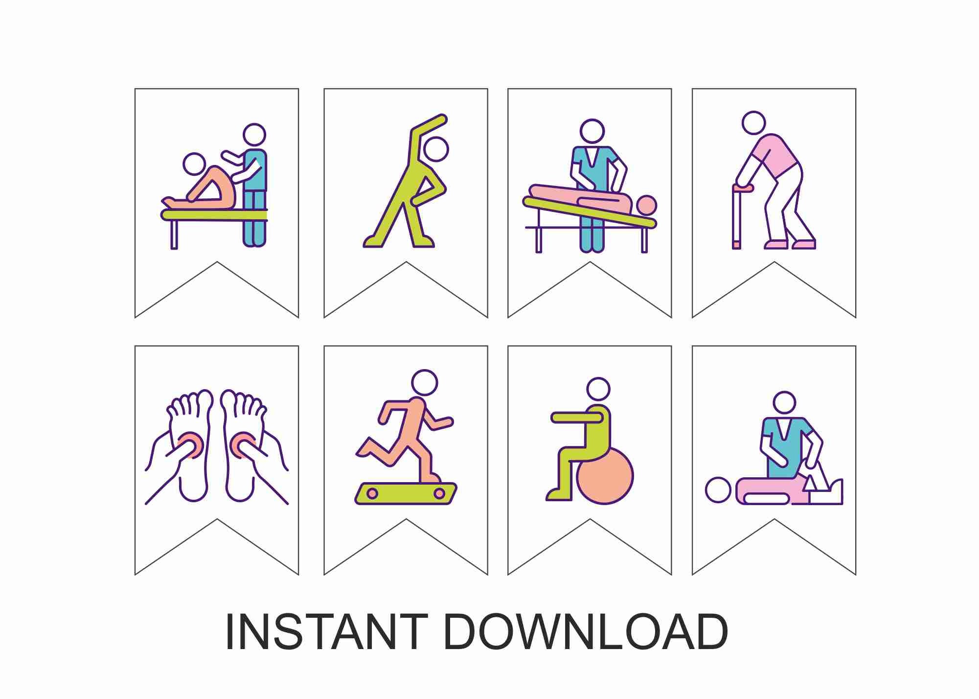 Physical Therapy Month Banner Printable / Physical Therapy Decorations ...
