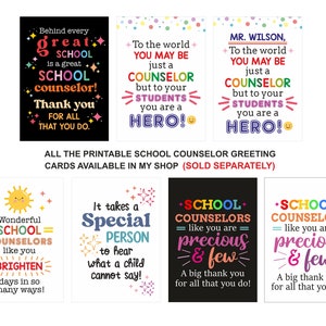 School Counselor Appreciation Card Printable / School Counselor Card ...