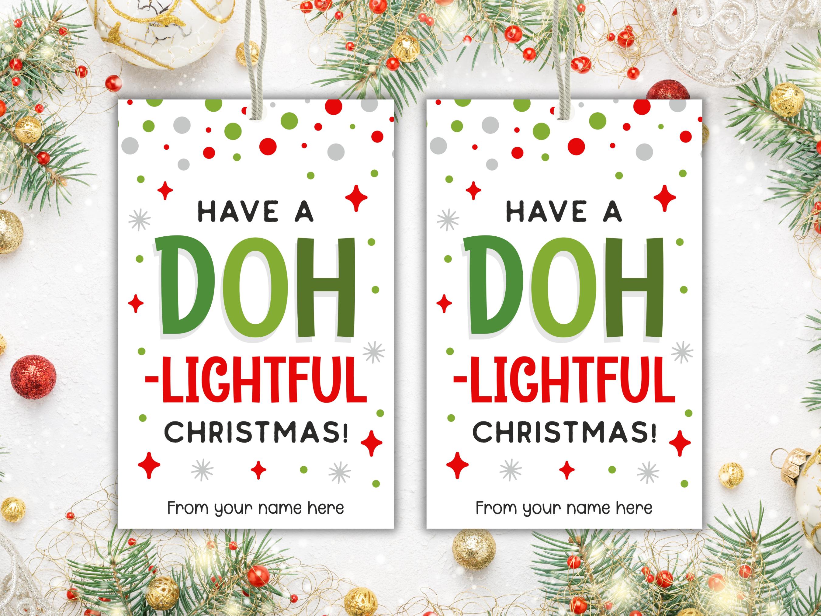 Christmas Play Dough Tag Printable / Dohlightful Christmas Tag ...