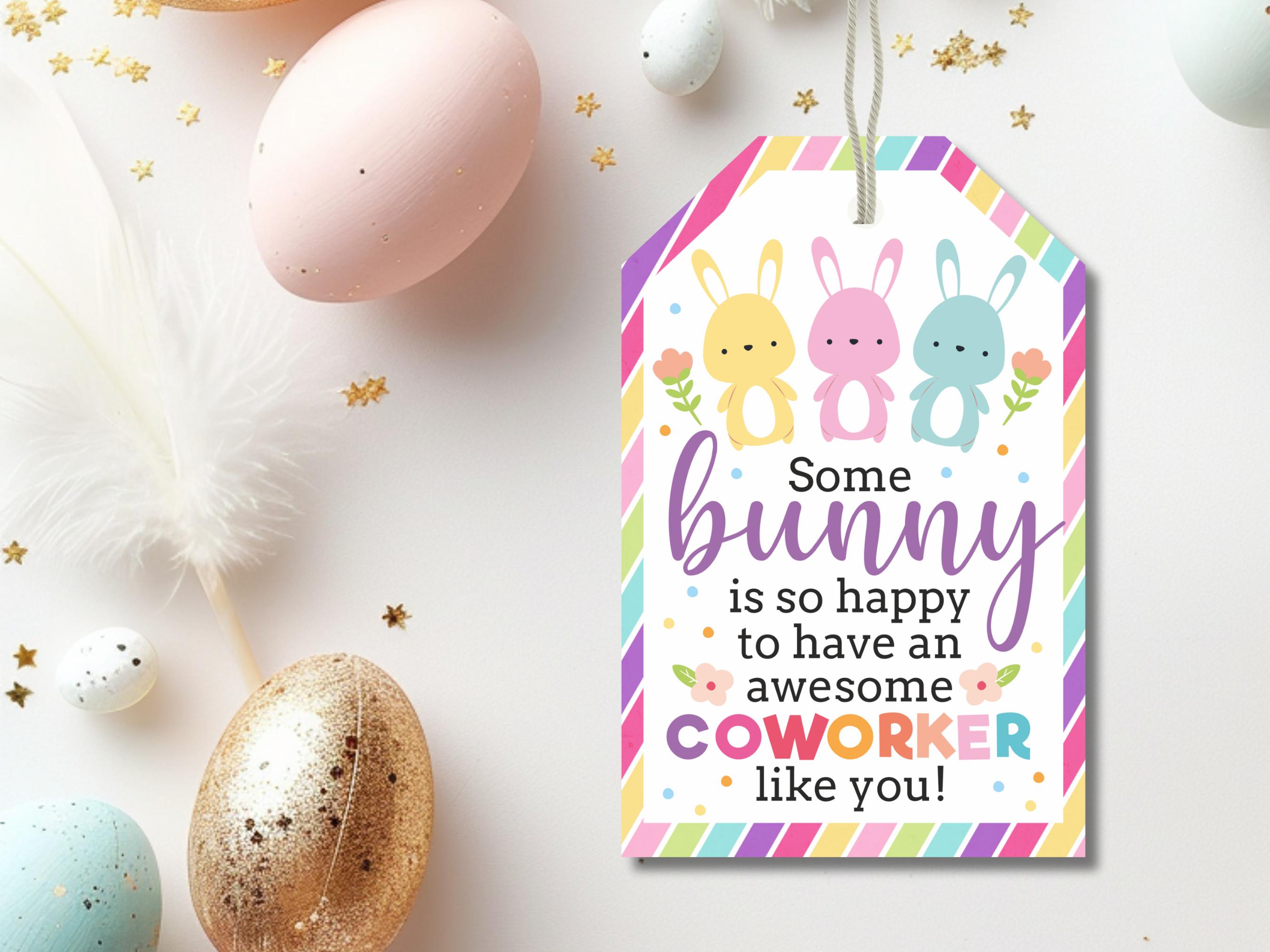 Easter Coworker Tag Printable / Printable Easter Coworker Gifts ...