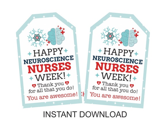 Neuroscience Nurses Week Gift Tags Printable / Printable - Etsy