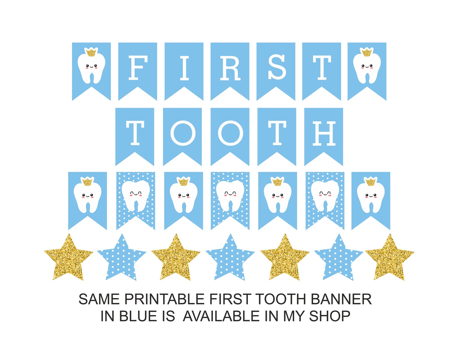 First Tooth Banner Printable / Atam Hatik Banner / Printable | Etsy
