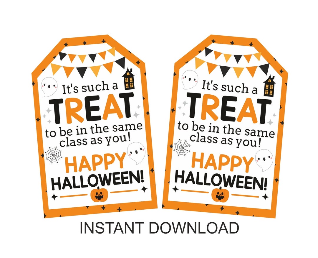 Halloween Tags for School Printable / Printable Halloween School Favors ...