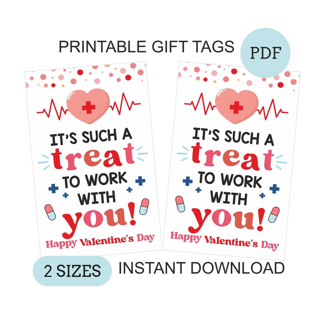 Medical Valentines Day Tag Printable / Medical Valentine Tag ...