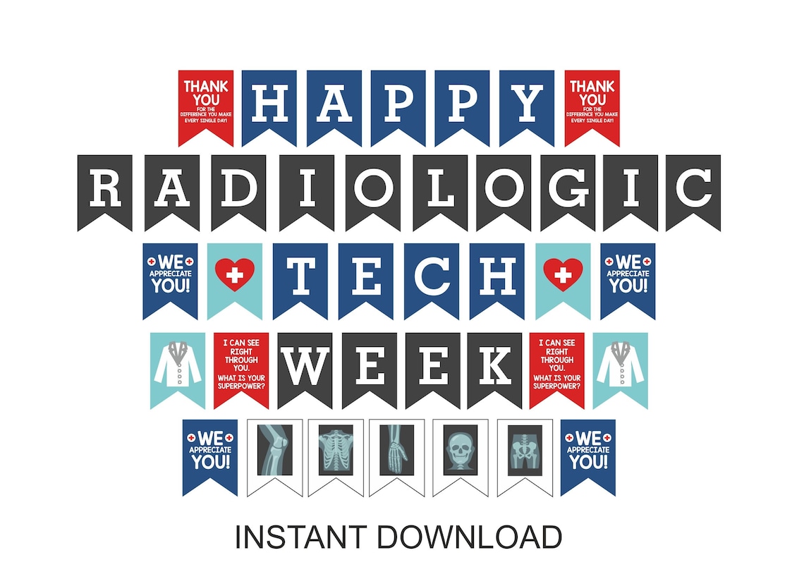 Radiologic Tech Week Banner Printable / Rad Tech Week Banner / - Etsy