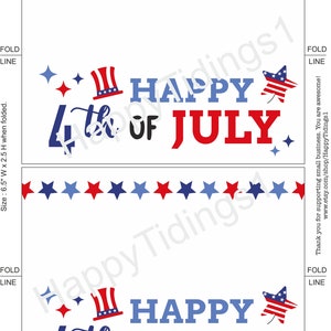 4th of July Candy Bag Toppers Printable / 4th of July Treat Bag Toppers ...