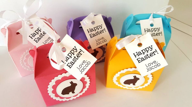 Easter Favor Boxes / Easter Favor Bags / Easter Treat Boxes / - Etsy