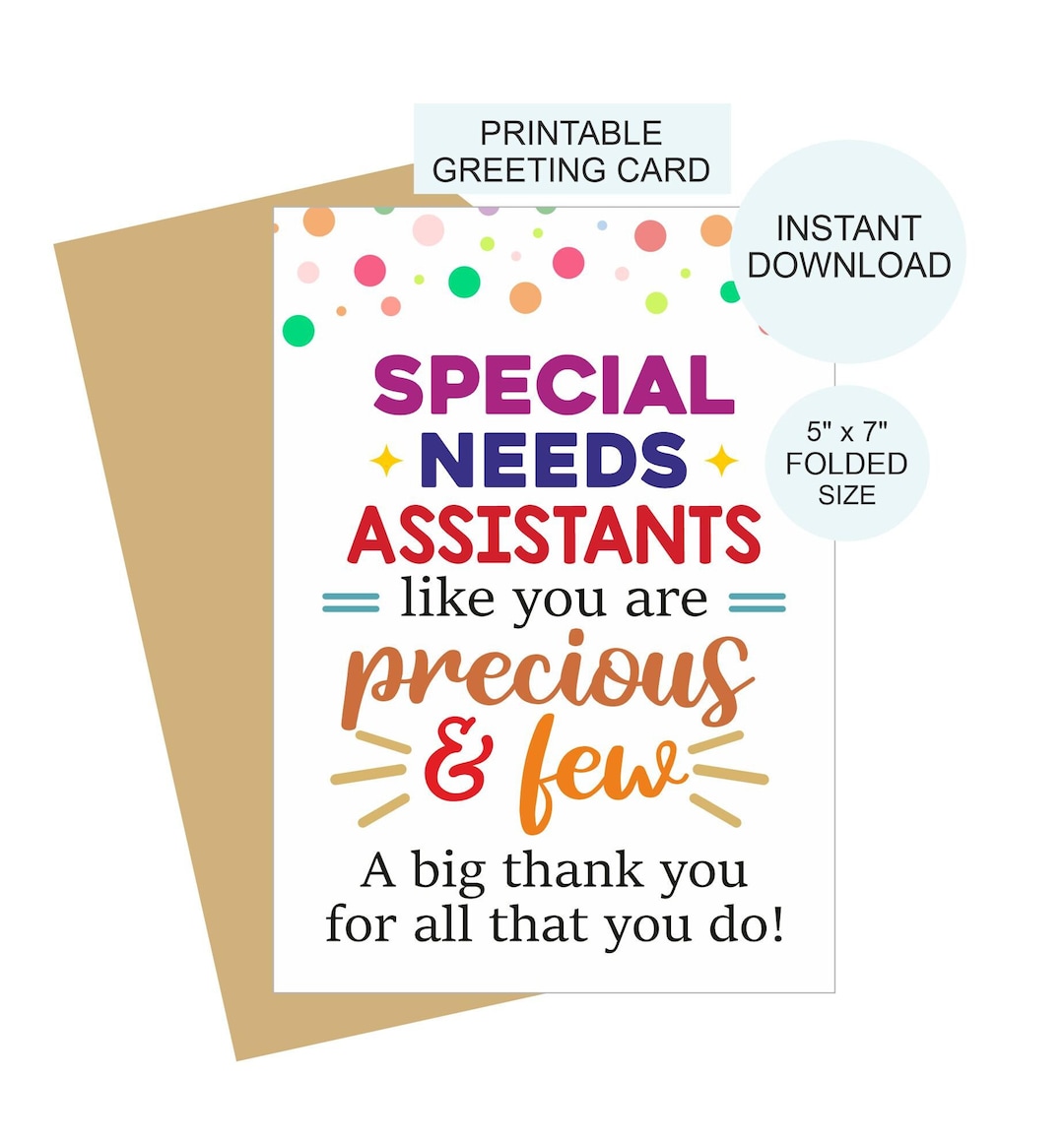 SNA Card Printable / SNA Appreciation Card / SNA Thank You Card / Card ...