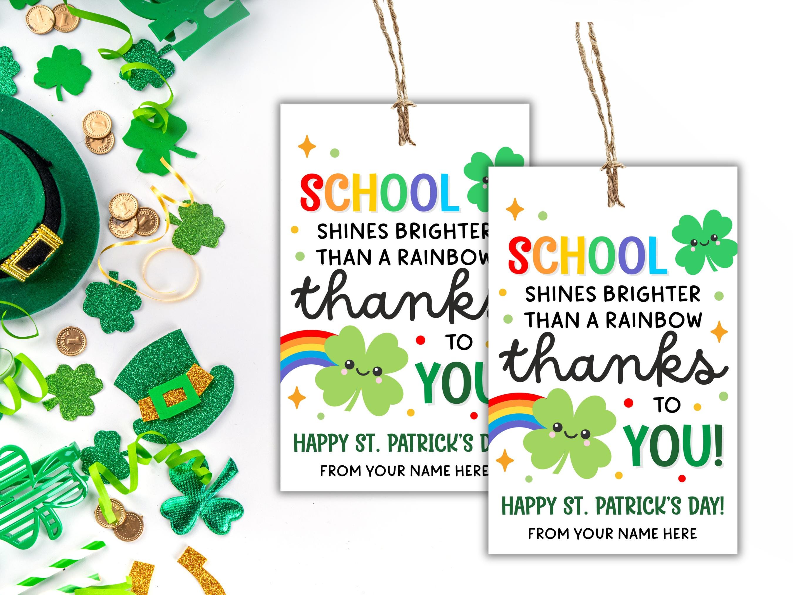 St. Patrick's Day Teachers and Staff Appreciation Tag / St. Patricks ...