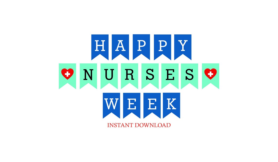 Printable Happy Nurses Week Banner / Printable Happy Nurse - Etsy