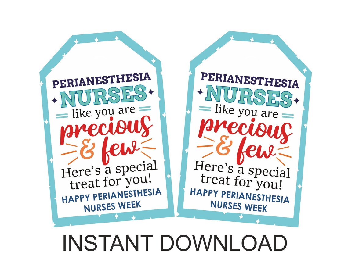 Perianesthesia Nurse Gift Tag Printable / Perianesthesia Nurse - Etsy