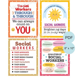 Social Worker Appreciation Signs Printable / Social Worker Week / Month ...