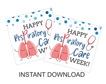 Happy Respiratory Care Week Banner Printable Orange and Blue - Etsy