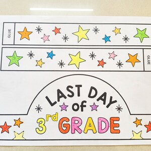 Last Day of School Crown Printable / DIY Coloring Crown / Last Day of ...