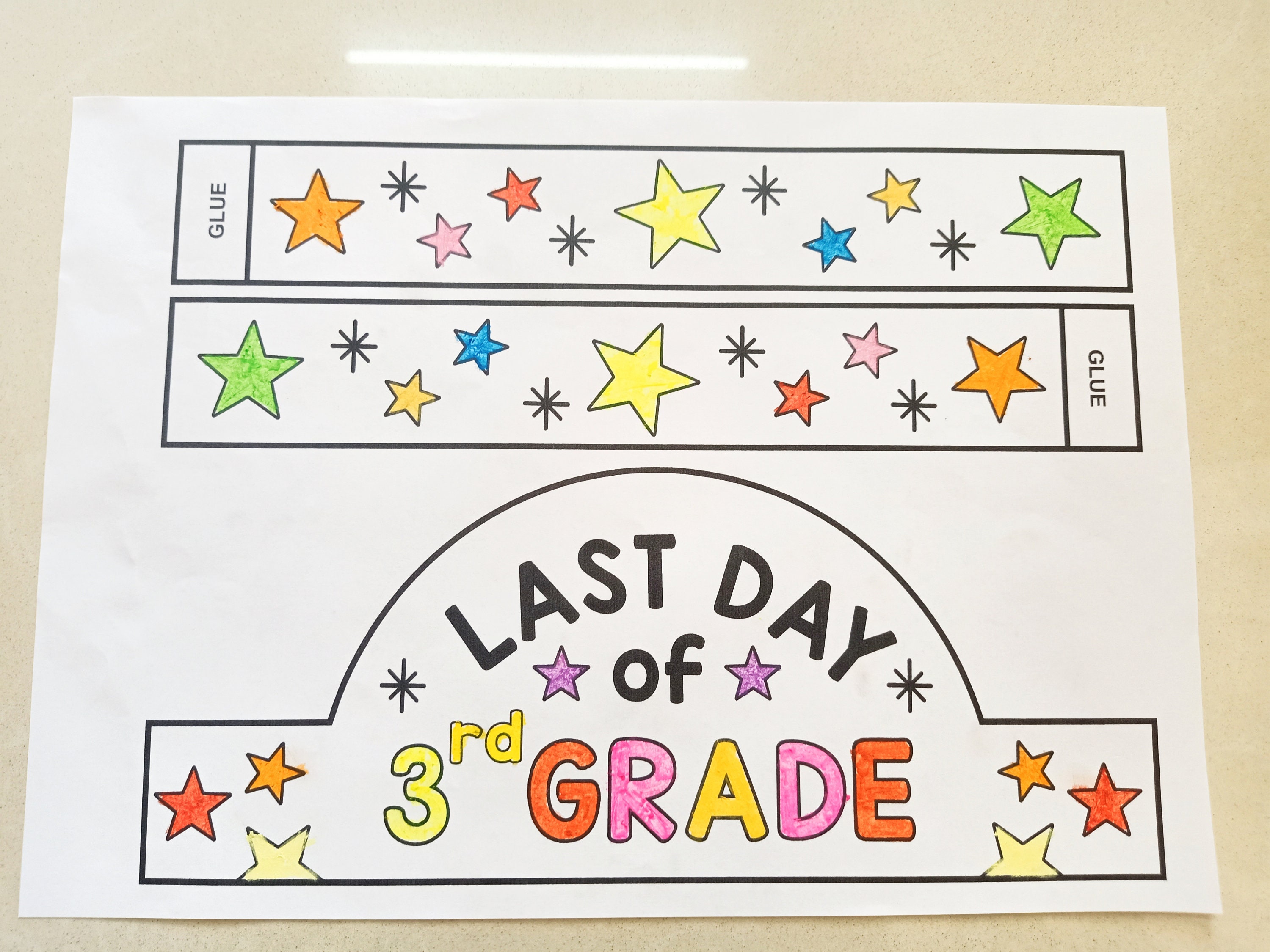 Last Day of School Crown Printable / DIY Coloring Crown / Last Day of ...