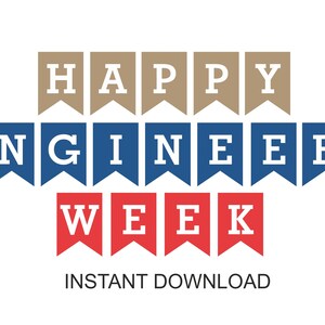 Engineer Week Banner Printable / Engineer Gifts / Happy National ...