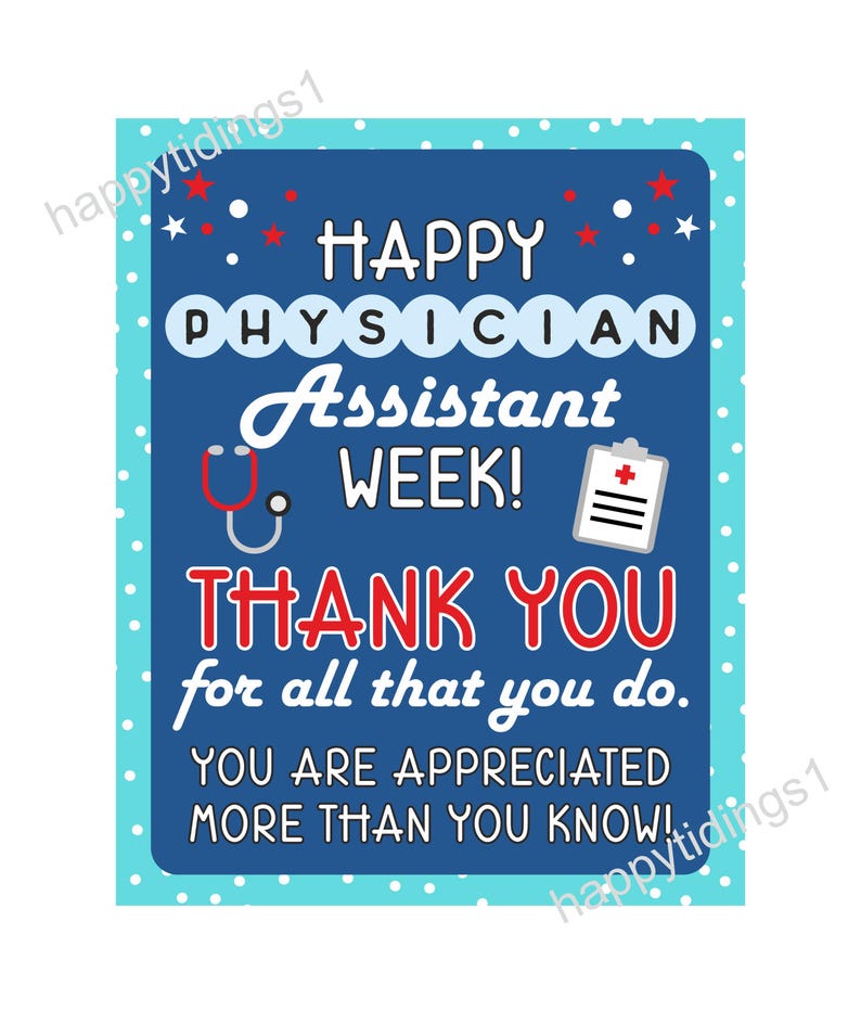 Physician Assistant Sign Printable Physician Assistant Printable Poster ...