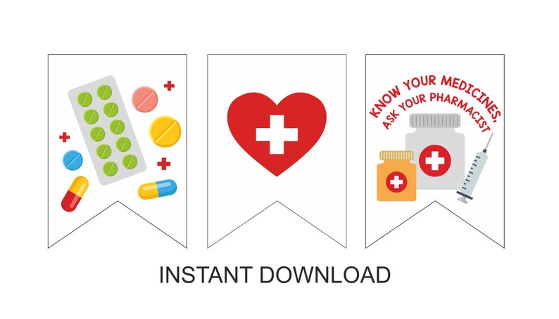 Pharmacy Week Banner Printable / Happy Pharmacy Week Decor / Pharmacy ...