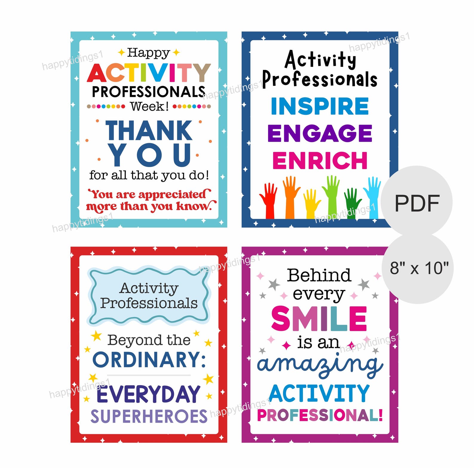 Activity Professionals Week Posters Set of 11 Printable / Activity ...