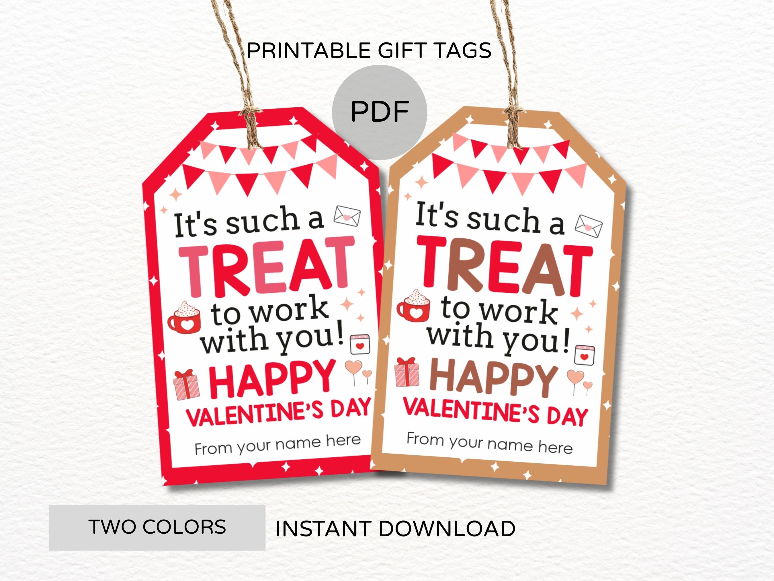 Valentine Coworker Tag Printable / Valentine Coworker Gift Tag ...