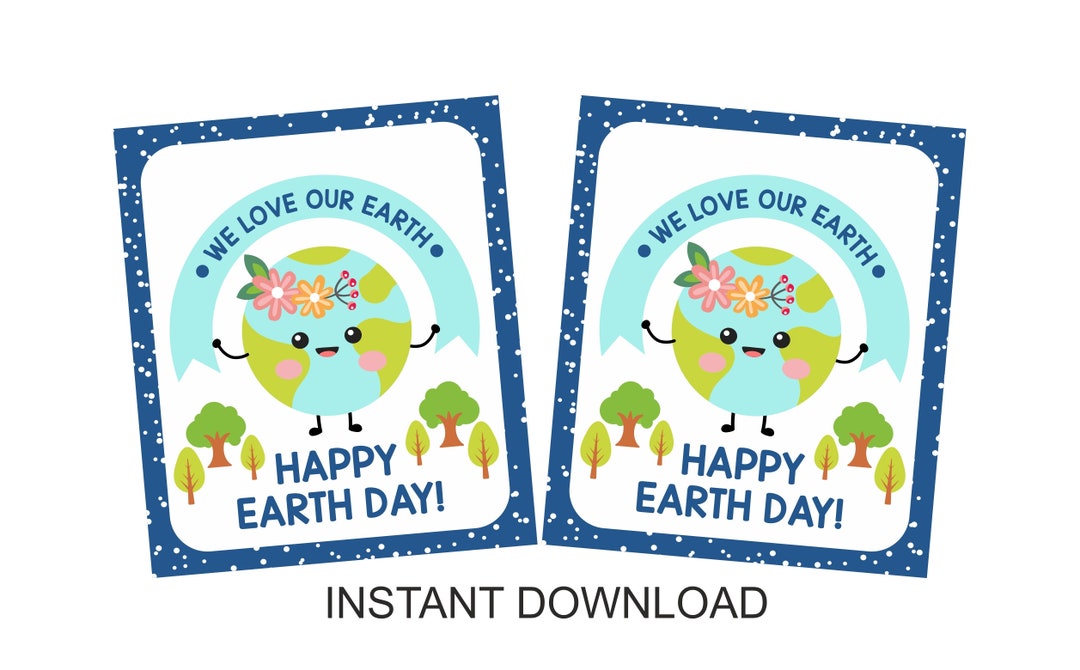 Earth Day Tags Printable / Earth Day Tag / Earth Day School Tags ...