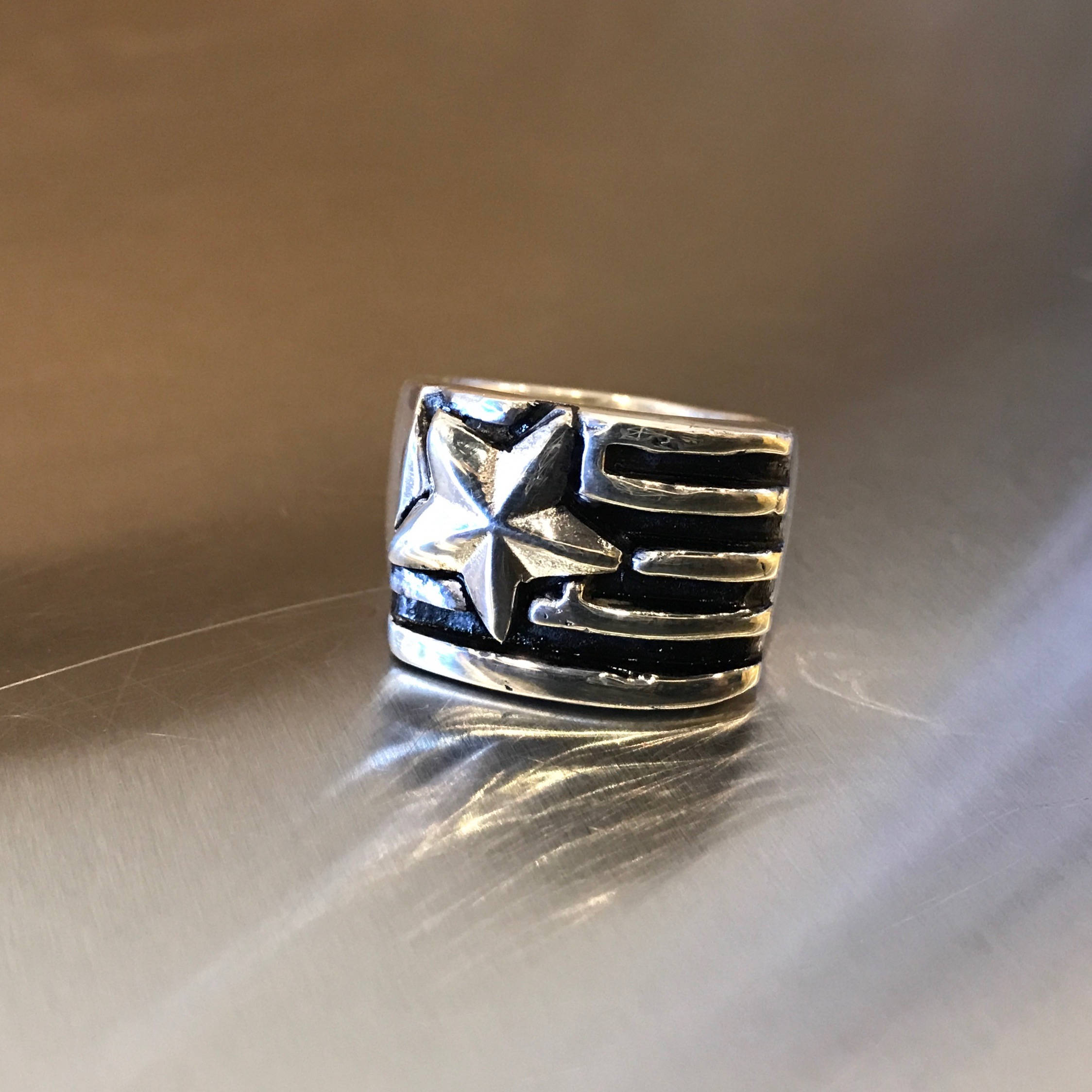 American Bad Ass Ring Sterling Silver Skull Ring Skull Ring - Etsy