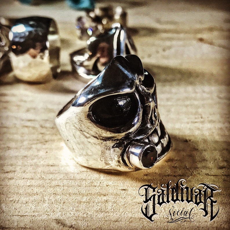 Mister .45 Mafioso Sterling Silver Ring Skull Ring Biker | Etsy